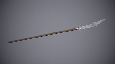 3d Model Medieval Glave Vr Ar Low Poly Cgtrader
