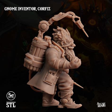 3d Printable Gnome Inventor Corfiz By Sordane Publishing