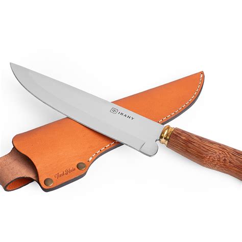 Faca Churrasco Artesanal Personalizada Afiada Aço Inox Cirúrgico Com Bainha Em Couro Legítimo 8