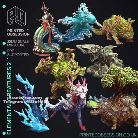 Printed Obsession Elemental Creatures 2 Free High Quality Models