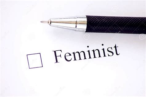 Feminist Checkbox With A Cross On White Paper With Pen Checklist Concept Stock Image Image