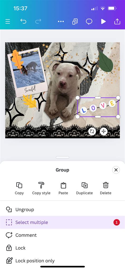 how to group and ungroup elements on canva
