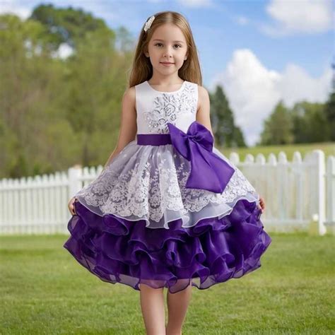 Mga Kasal Babae Prinsesa Bow Lace Fluffy Damit Pagsasanay Araw