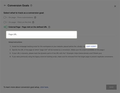 External Conversion Tracking Instapage Help Center