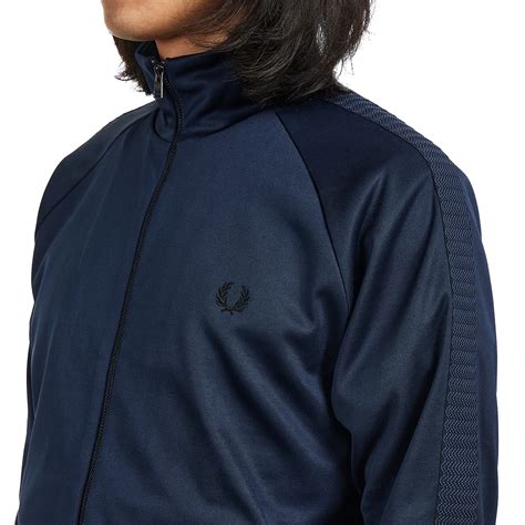 Fred Perry Tape Detail Track Jacket Dark Carbon Hhv