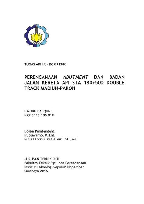 Pdf Perencanaan Abutment Dan Badan Jalan Kereta Api Micropile Used