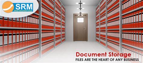 There Is A Room Full Of Red File Cabinets With The Words Document Storage Files Are The Heart Of