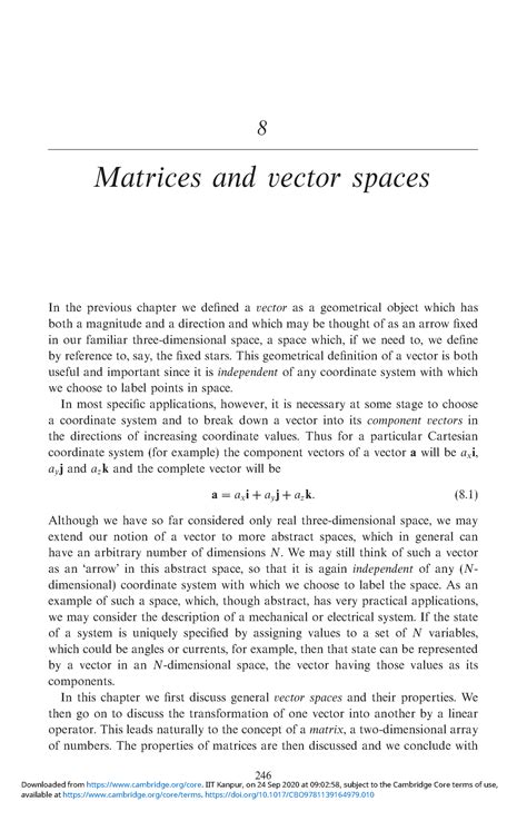 Matrices Vector Spaces 8 Matrices And Vector Spaces In The Previous