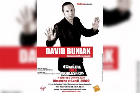 David Buniak Fait Son One Man Show Scènes