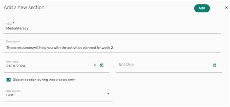 Adding Sections To A List Managing Your Library Reserves Guides At