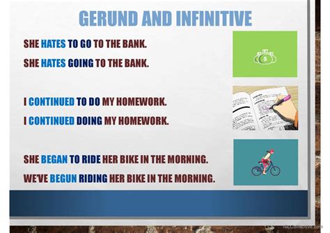 Gerunds And Infinitives Ppt Presenta English Esl Powerpoints