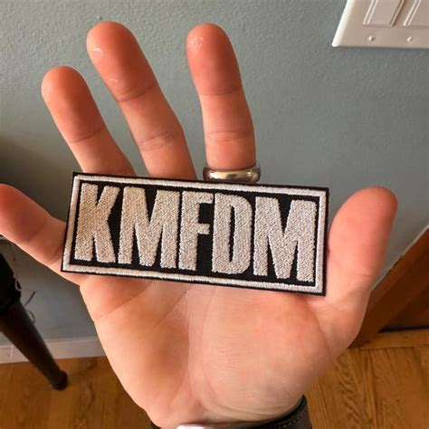 Kmfdm Embroidered Iron On Patch Etsy