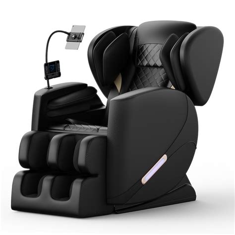 Xspracer Zero Gravity Massage Chair Black Faux Leather Upholstered