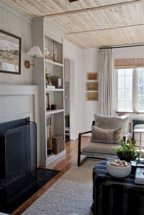 Cedar Plank Ceiling Over Popcorn Sitting Room Reveal Made By Carli