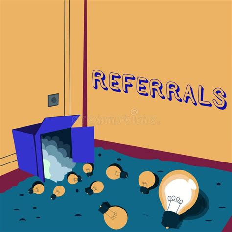 Text Sign Showing Referrals Business Concept Act Of Referring Someone