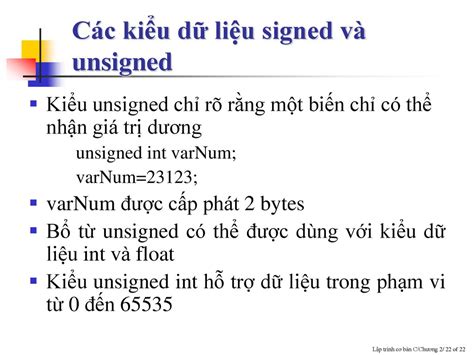 biến và kiểu dữ liệu chương ppt download