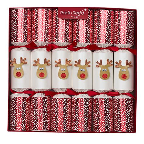Robin Reed Set Of 6 Racing Reindeer Christmas Crackers Mattelhote