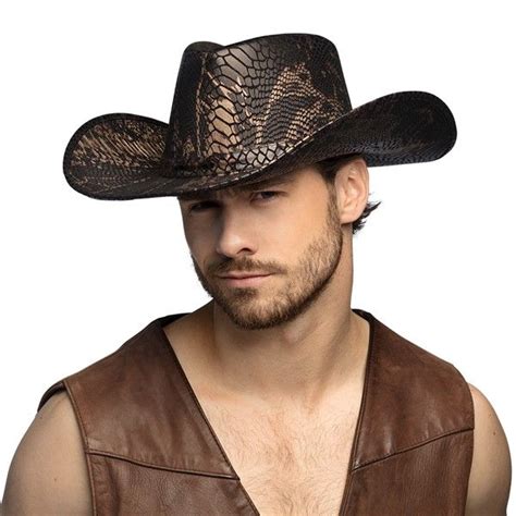 Unisex Western Cobra Skin Cowboy Hat