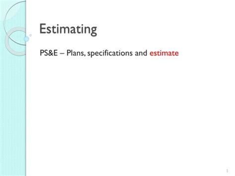 Ppt Building Estimating Services Powerpoint Presentation Free