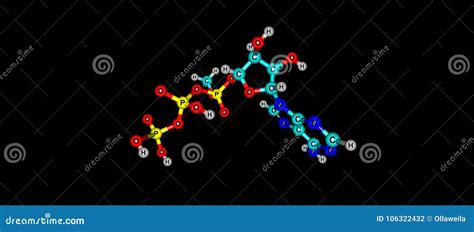 Adenosine Triphosphate Molecular Structures Energy Transport Ball And Stick Model 3d