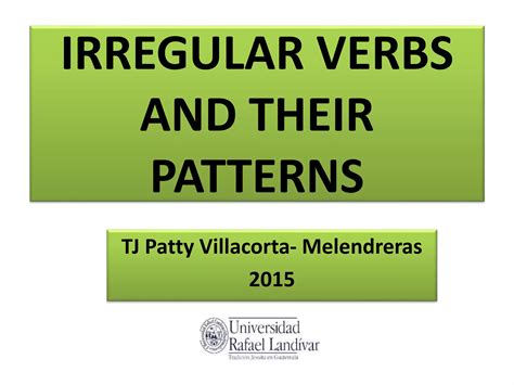 Irregular Verbs Patterns Pptx
