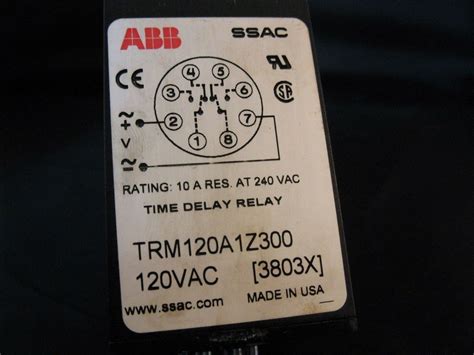 Ssac Abb Time Delay Relay Trm120a1z300 Process Industrial Surplus Corp