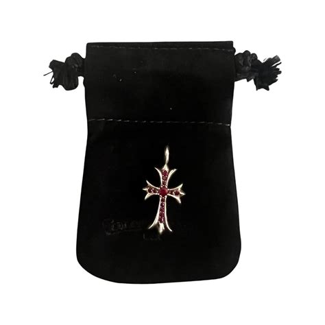 Chrome Hearts Ruby Tiny Cross Pendant Grailed