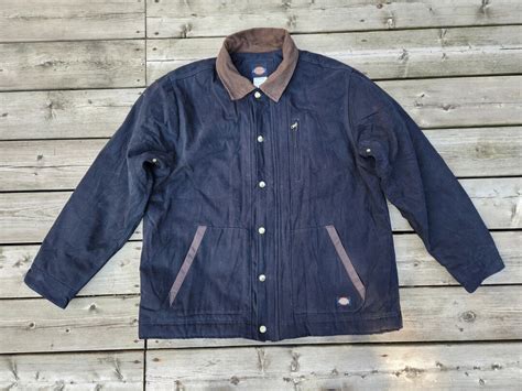 Vintage Dickies Blank Lined Work Jacket Rn20697 Size Xl Etsy