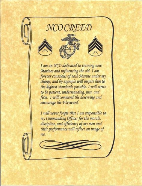 Usmc Nco Creed Print