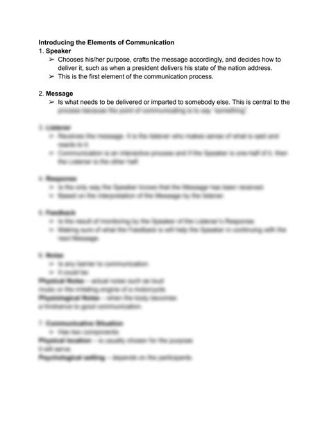 Solution Introducing The Elements Of Communication Studypool