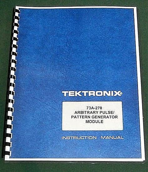Tektronix 73a 270 User Manual Comb Bound And Protective Covers Ebay