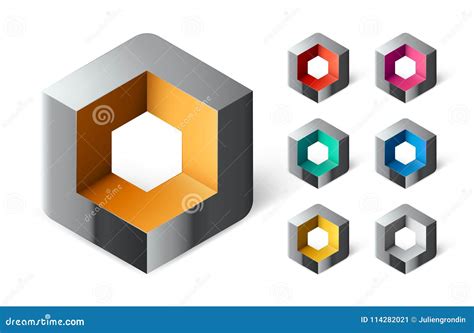 Group Of Abstract Cube Logo Design Stock Illustration Illustration Of Logos Modern 114282021