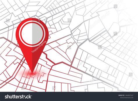 Pin Showing Location On Navigator Map Over Royalty Free Licensable Stock Vectors Vector