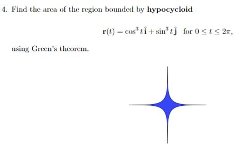 Solved 4 Find The Area Of The Region Bounded By Hypocycloid