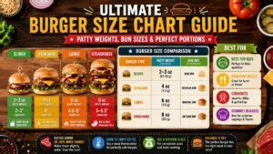 Burger Patty Size Chart Standard Weights Sizes And Portions