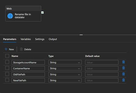 azure data factory rename a file in the data lake using the gen2 rest