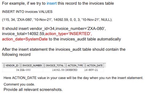 Solved Create A Pl Sql After Trigger To Do The Following Chegg