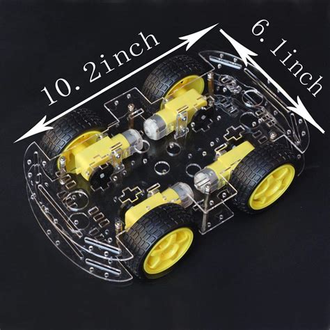 4wd 4 Wheel Smart Robot Car Chassis Kit For Arduino In Pakistan Smart Hallroad