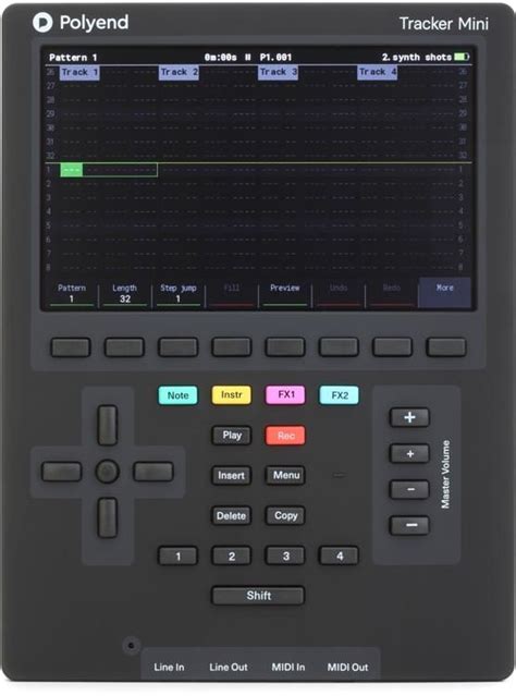 Polyend Tracker Mini Portable Standalone Audio Workstation Sweetwater
