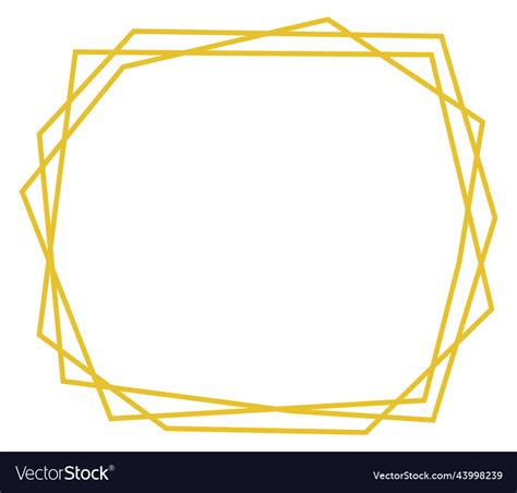 Modern Line Border Geometric Color Polygon Frame Vector Image