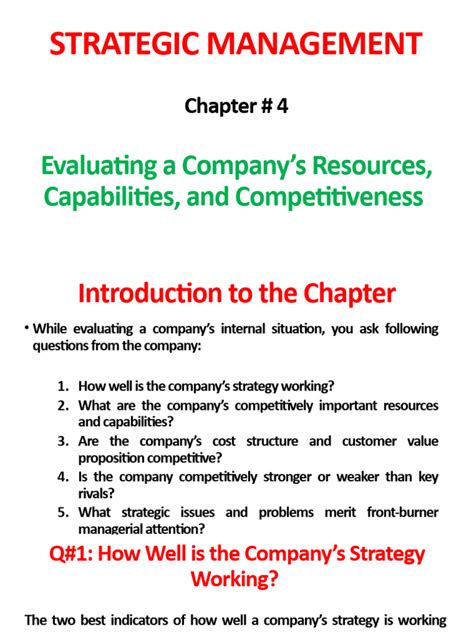 Strategic Management Chapter 4 Pdf Strategic Management Value