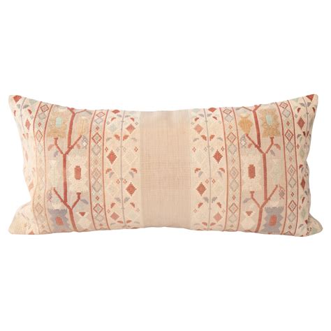 Pillow Cover Made From A Vintage East European Linen And Cotton Textile
