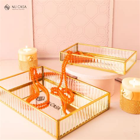 Unique Multipurpose Glass And Metal Tray Shop Online Nu Casa