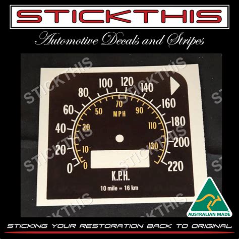Gauge Hq Gts Speedo Conversion Mph To Kph Decal Stickthis Automotive
