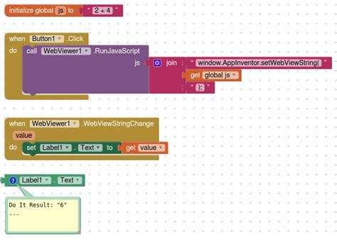 trying to get information from js from webviewer mit app inventor