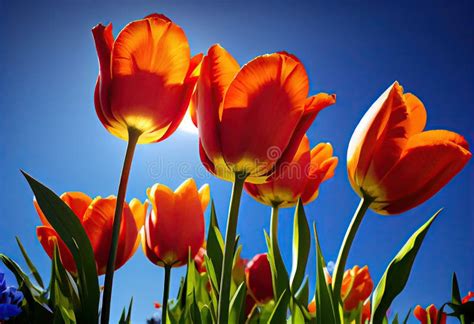 Growing Tulips Flowers Stock Image Image Of Pink Natural 274325493