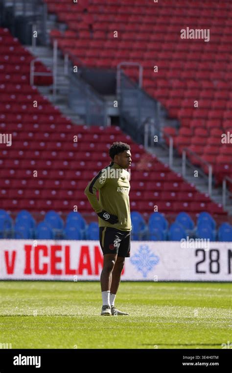 Ralph Priso During The Training Practice Before The International