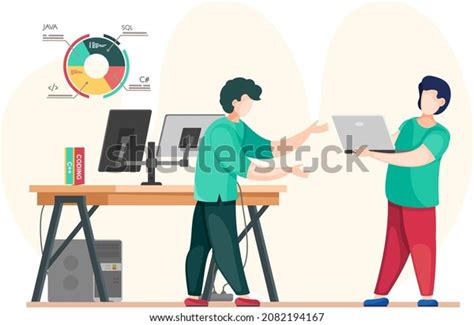 Ingeniería Y Codificación De Programadores Programador Vector De Stock Libre De Regalías