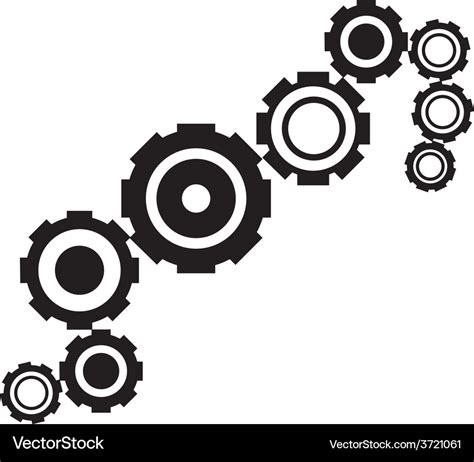 interlocking gears royalty free vector image vectorstock