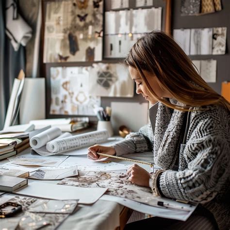 Interior Designer Planning A Design Project Premium Ai Generated Image
